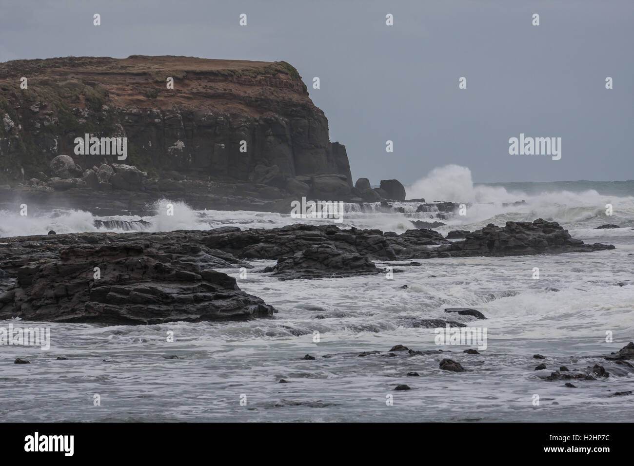 Coastline view during the storm Stock Photo - Alamy