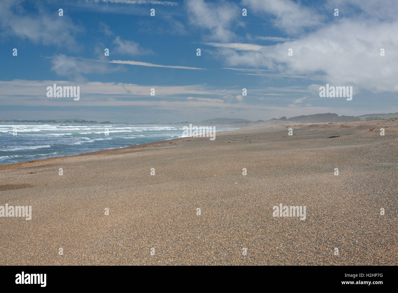 View of the sandy beach / background Stock Photo - Alamy