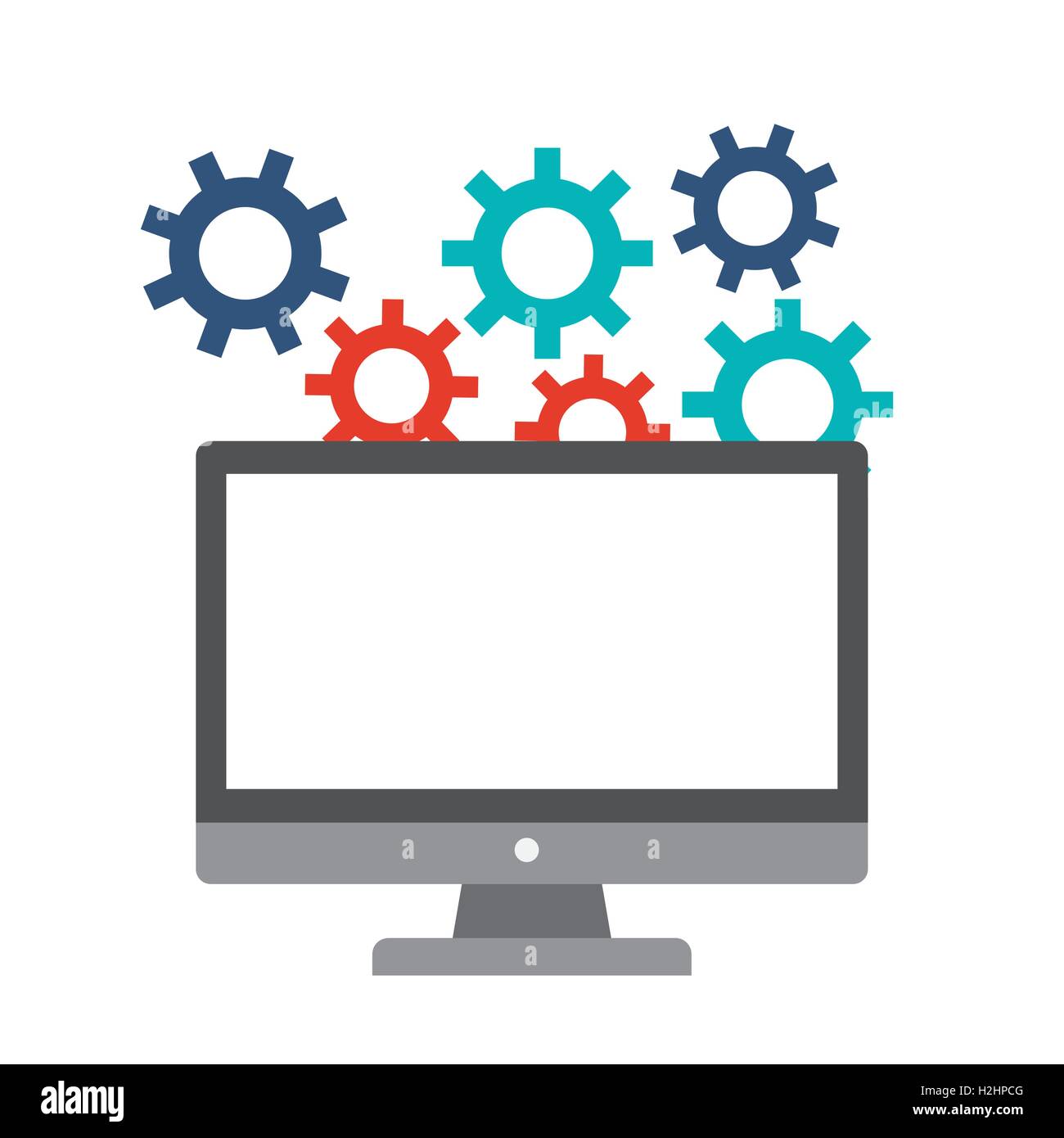 desktop computer technology icon Stock Vector Image & Art - Alamy