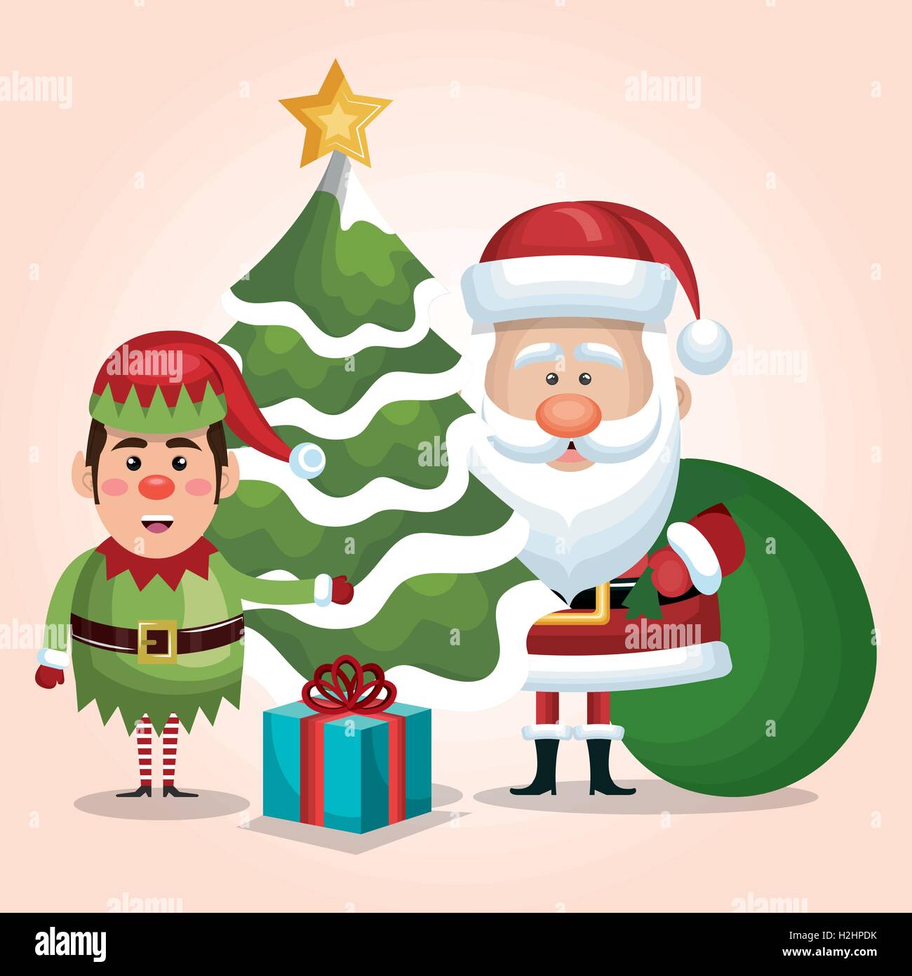 Christmas elf rudolph Stock Vector Images - Alamy