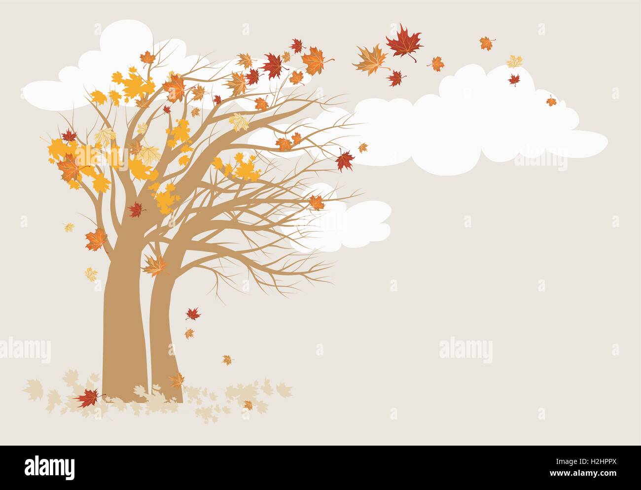 Autumn tree background Stock Vector Image & Art - Alamy