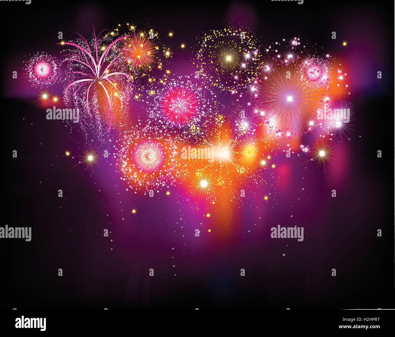 Beautiful bright firework on Stock Vector Images - Alamy