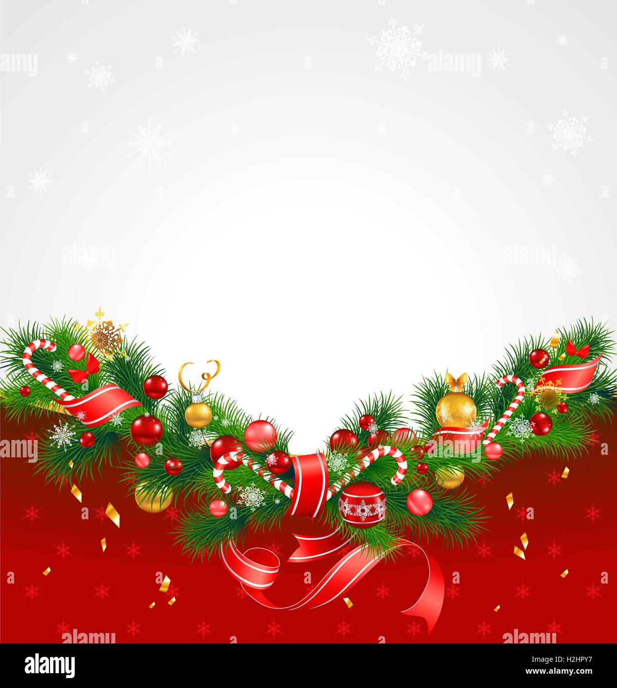 Christmas composition glossy ball Stock Vector Images - Alamy