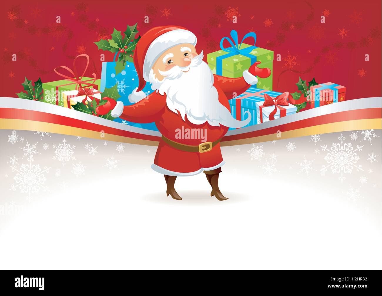 Festive background with Santa Claus Stock Vector Image & Art - Alamy