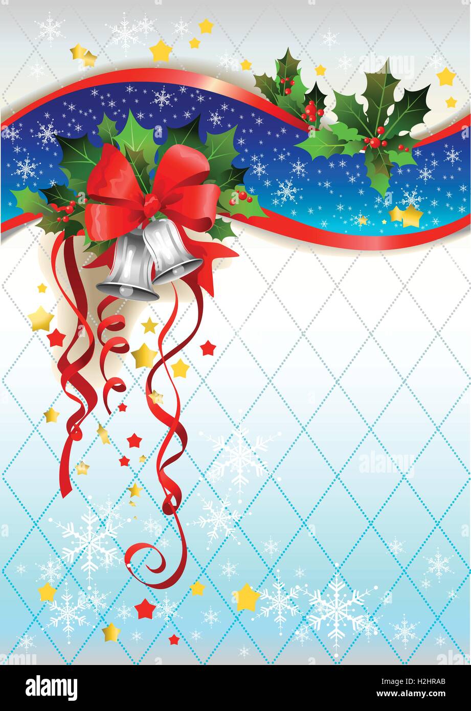Silver christmas bell design holly hi-res stock photography and images ...