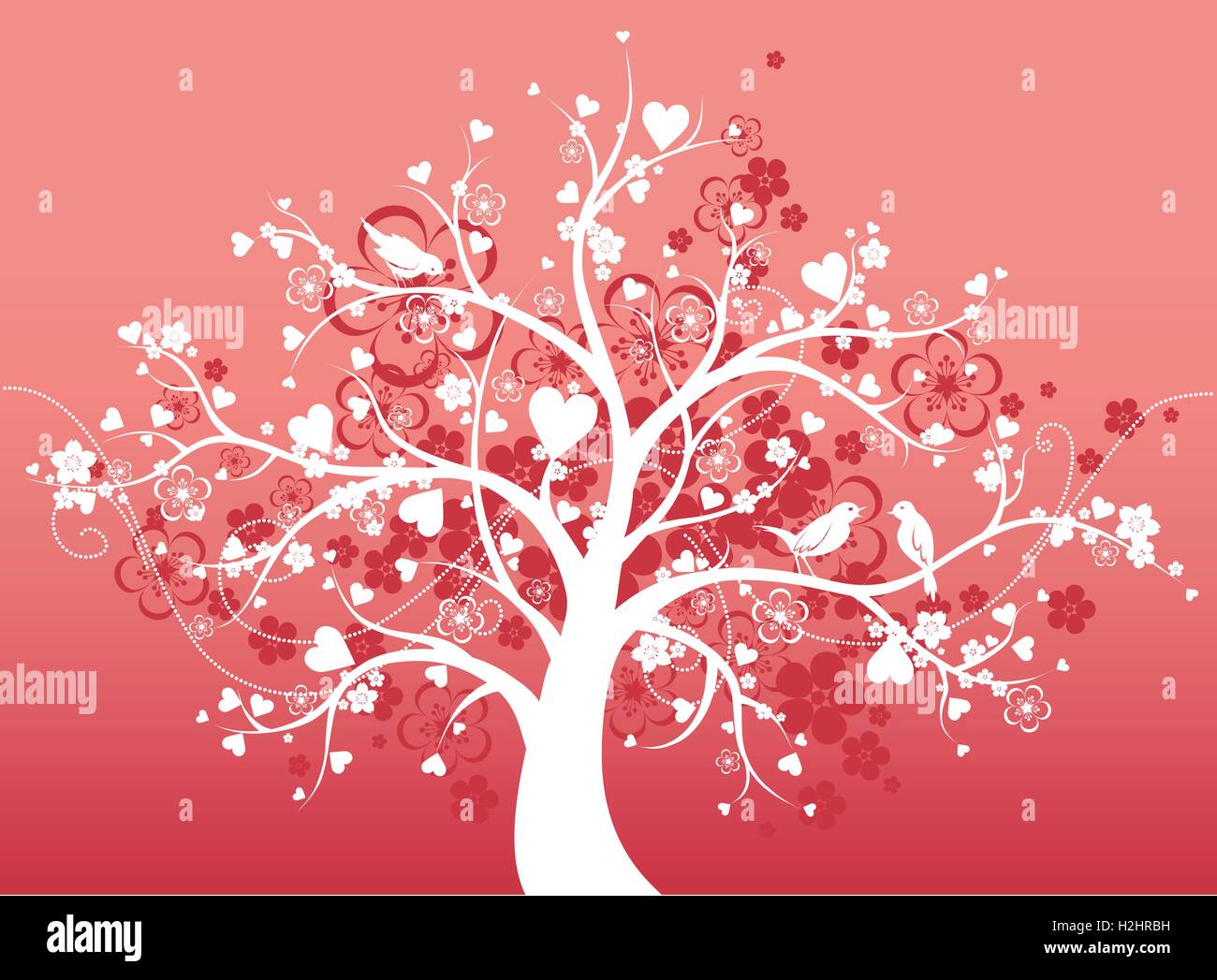 Chinese ornamental tree Stock Vector Images - Alamy
