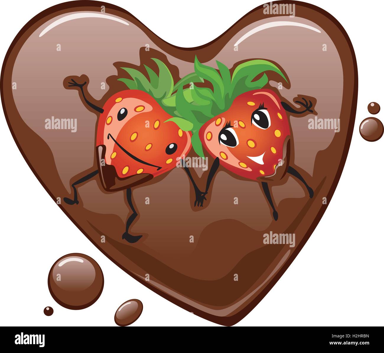 Cute melting love heart Stock Vector Images - Alamy