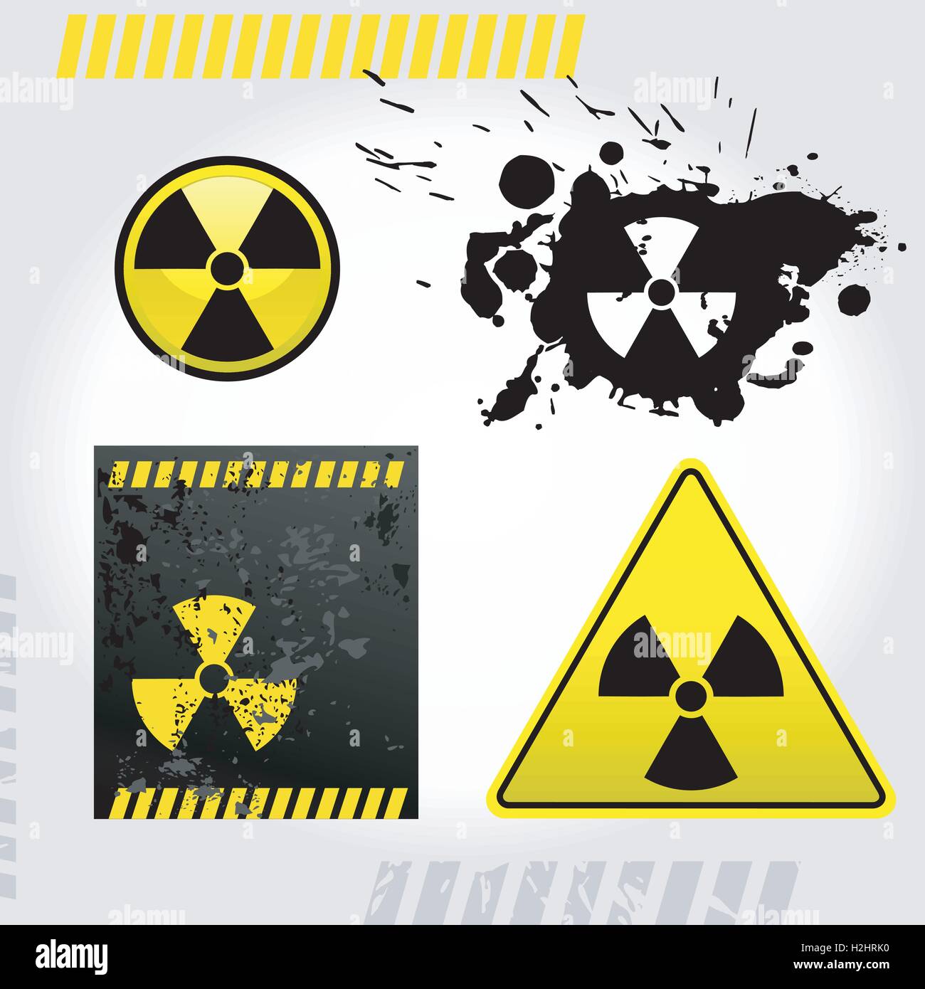 Warning radiation signs Stock Vector Image & Art - Alamy