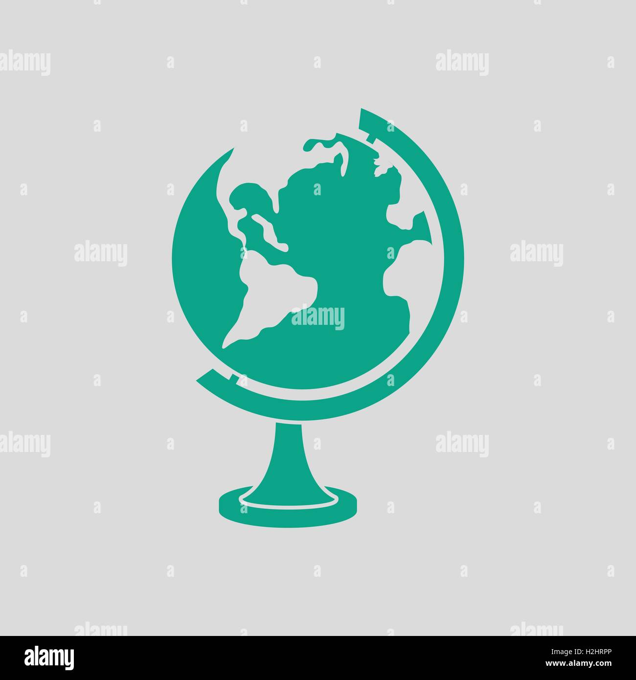 Globe icon. Gray background with green. Vector illustration Stock ...
