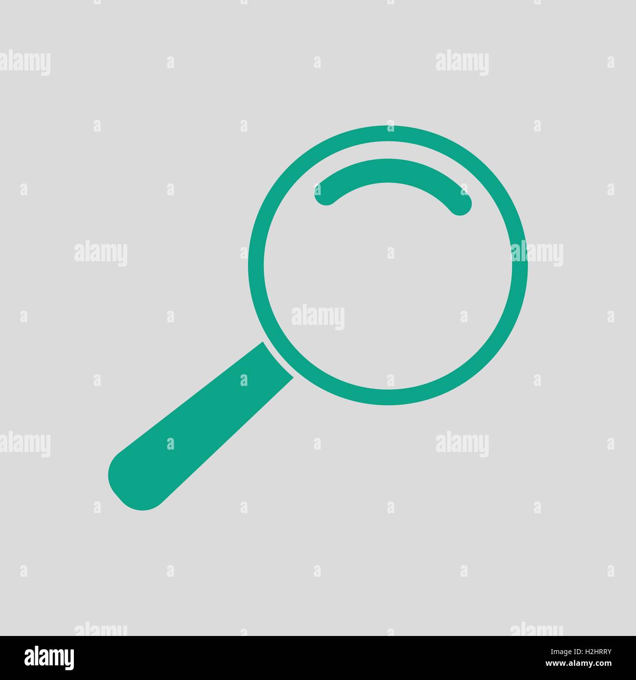 Loupe icon. Gray background with green. Vector illustration Stock ...