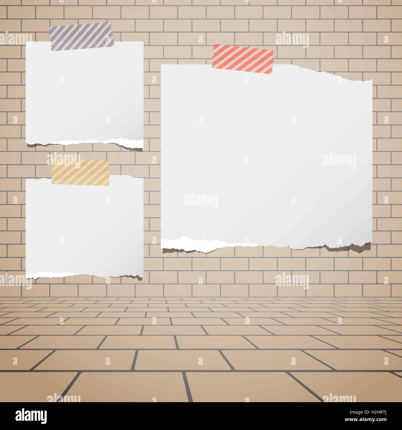 Notice stuck on wall Stock Vector Images - Alamy