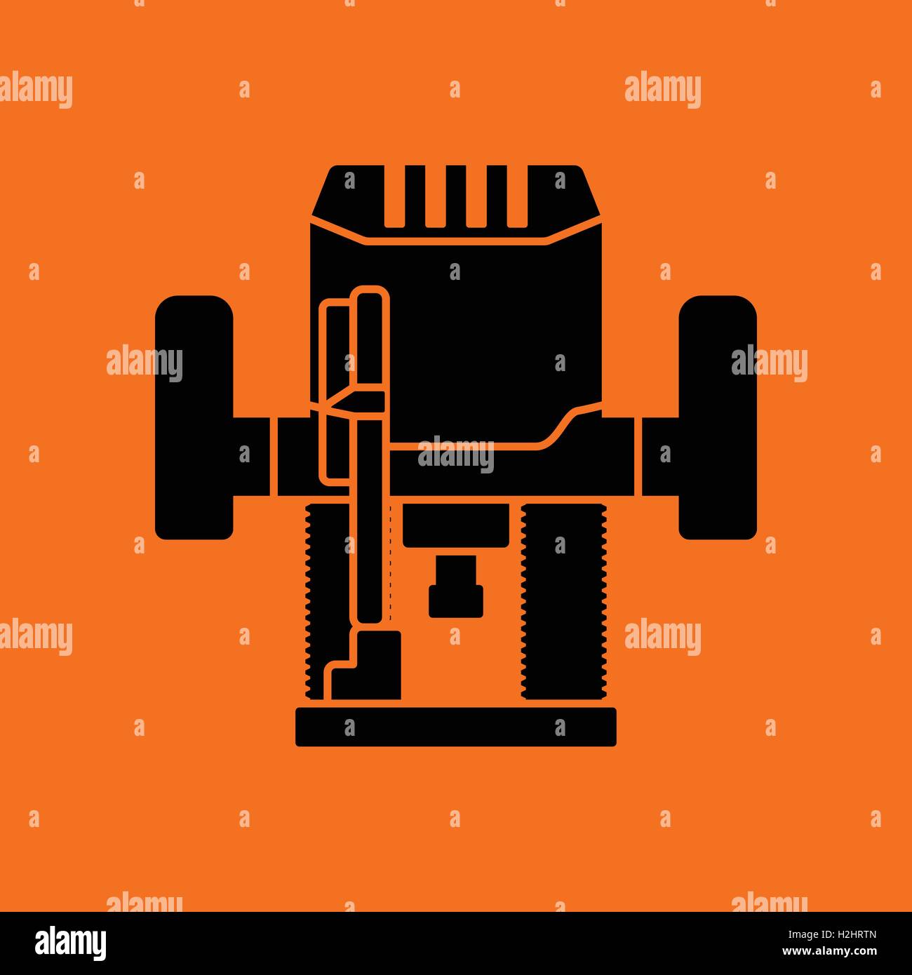 Plunger milling cutter icon. Orange background with black. Vector ...