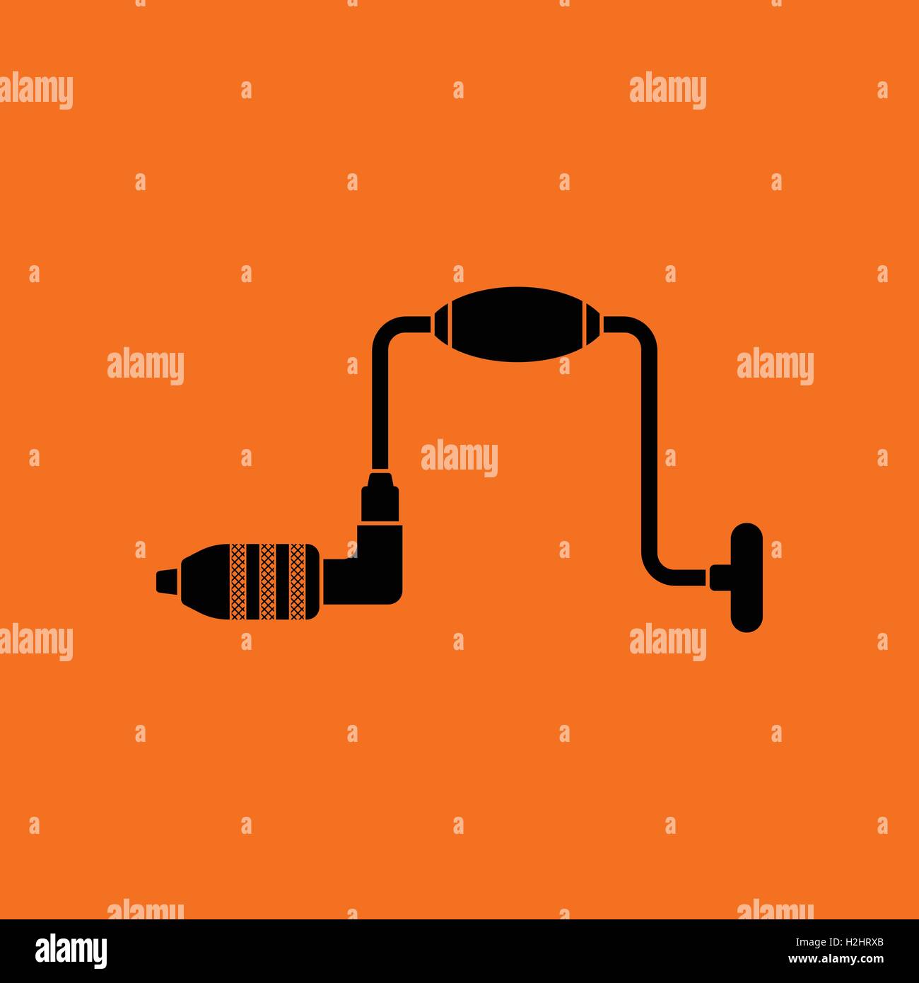 Auger icon. Orange background with black. Vector illustration Stock ...