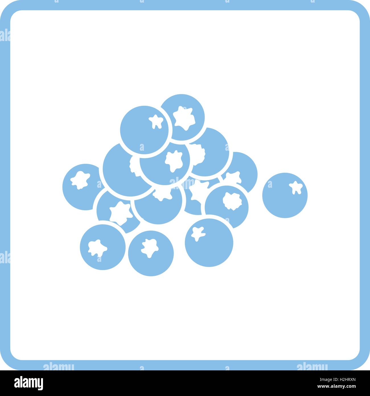 Blueberry icon. Blue frame design. Vector illustration Stock Vector ...