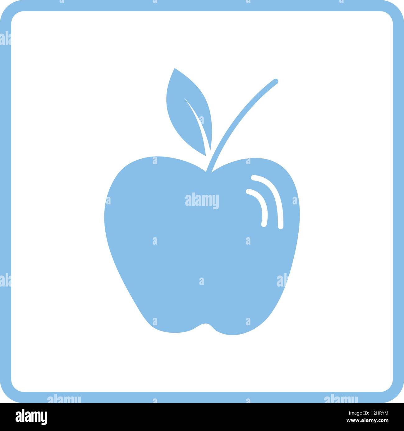 Apple icon. Blue frame design. Vector illustration Stock Vector Image ...