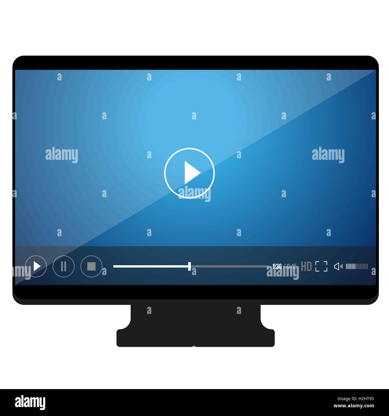 Diagonal computer monitor icon Stock Vector Images - Alamy