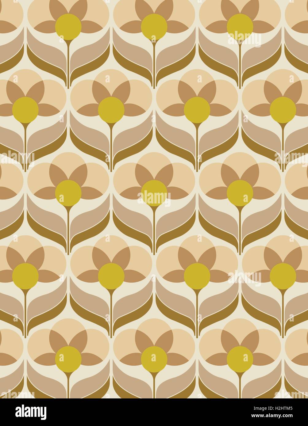 Sixties flower wallpaper Stock Vector Image & Art - Alamy