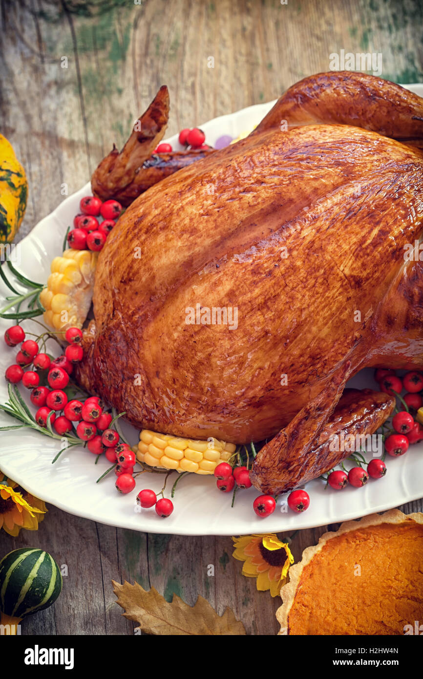 Thanksgiving Turkey dinner Stock Photo - Alamy