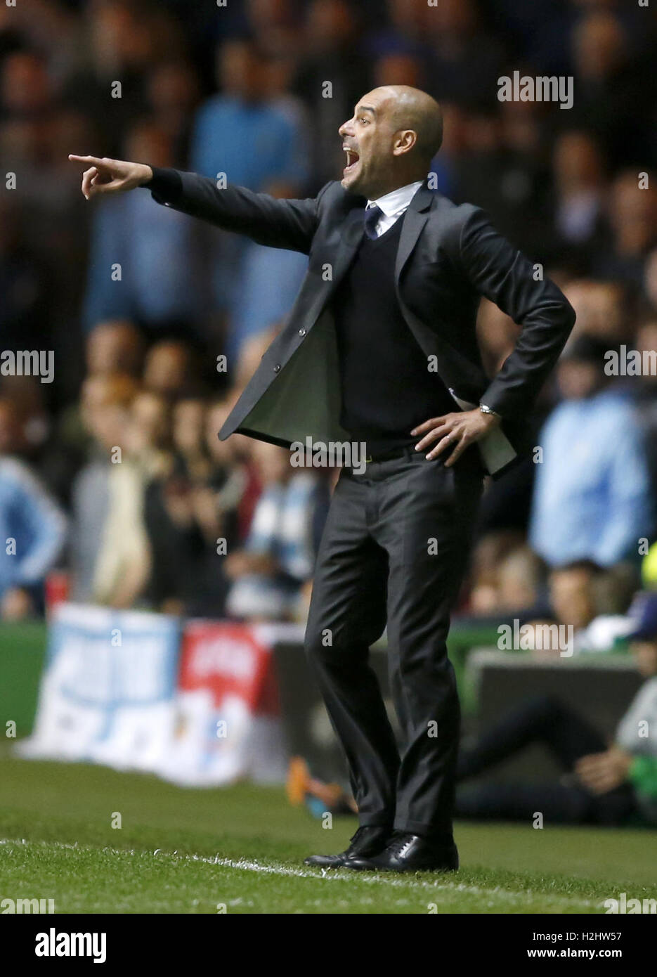 Manchester City manager Pep Guardiola during the UEFA Champions League ...