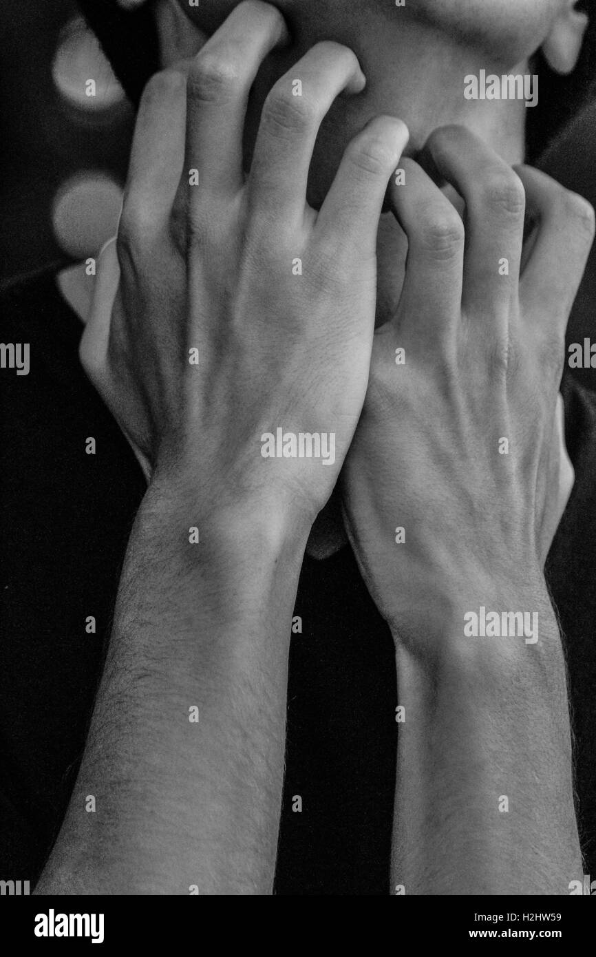 Boy scratching his neck Stock Photo - Alamy