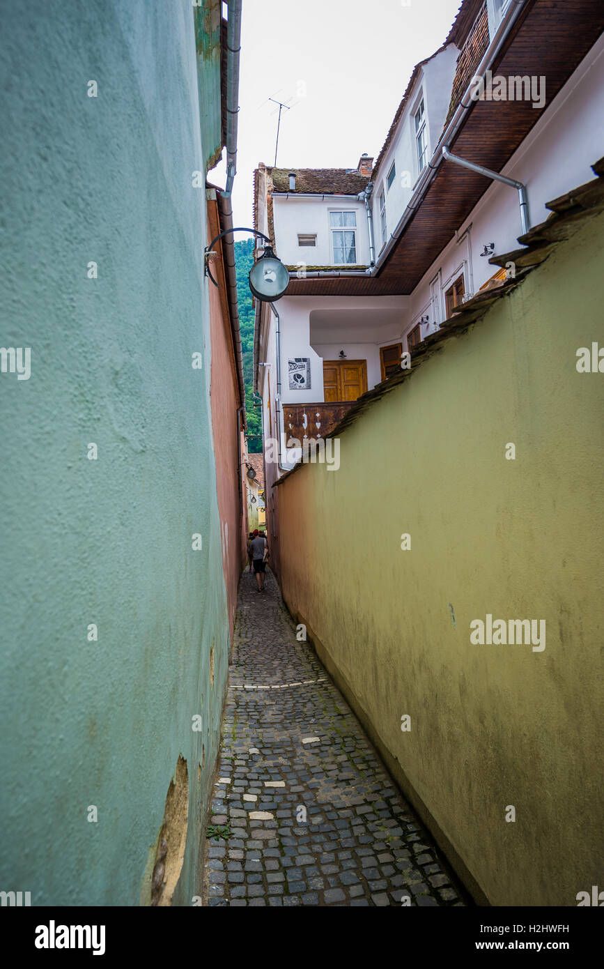 80m long Strada Sforii (Rope Street also called String Street) in ...