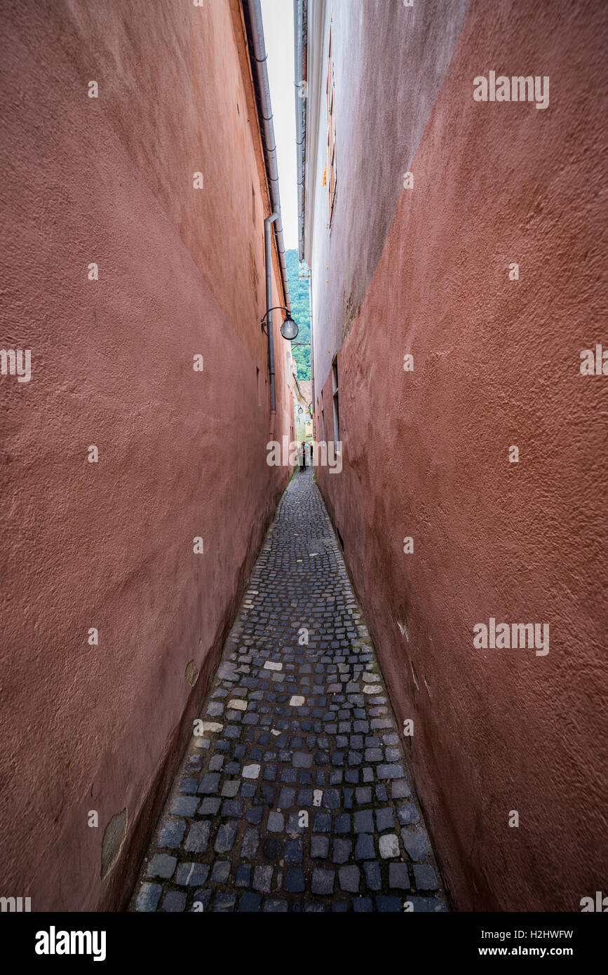 80m long Strada Sforii (Rope Street also called String Street) in ...
