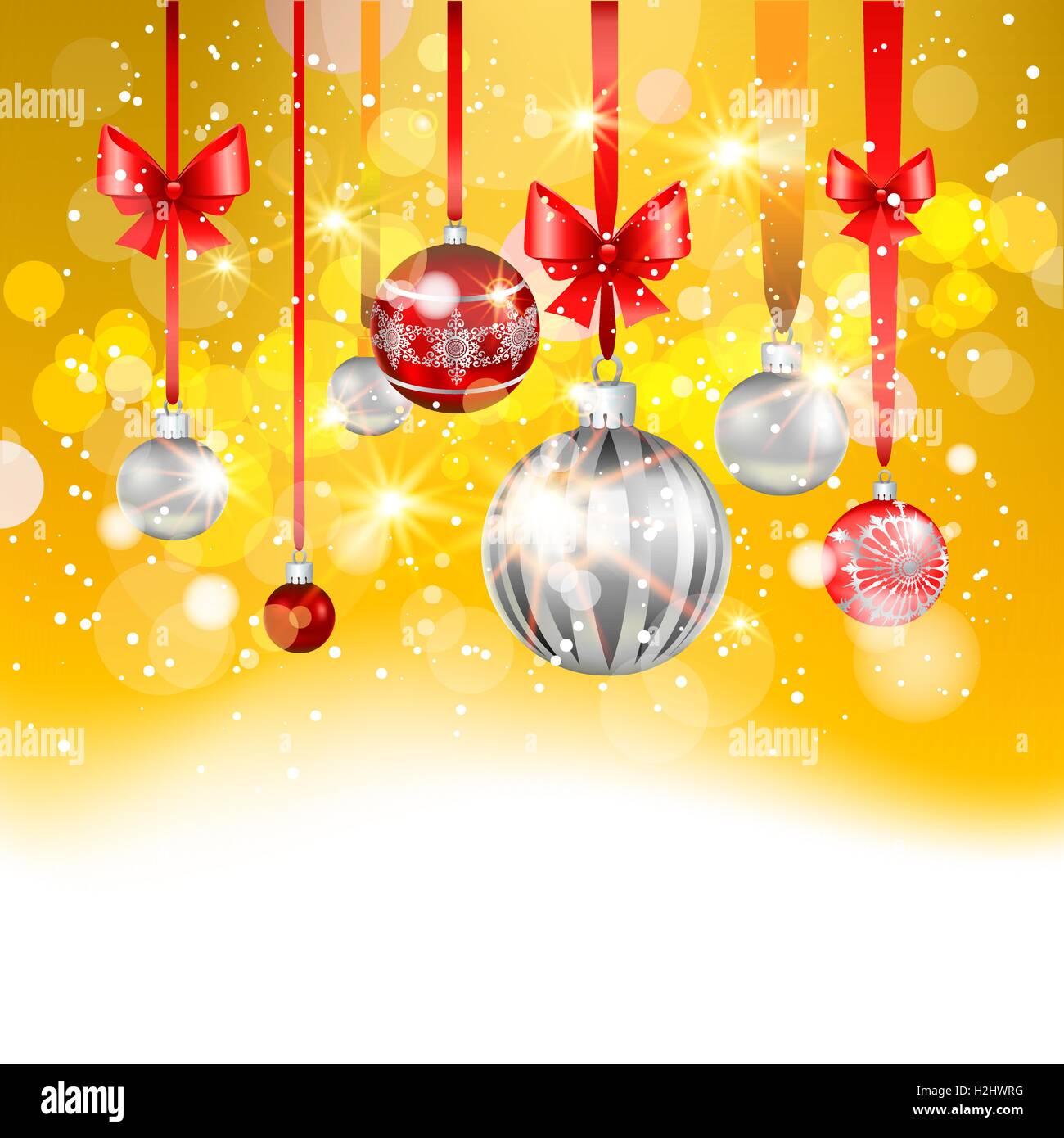 Christmas background golden ball Stock Vector Images - Alamy
