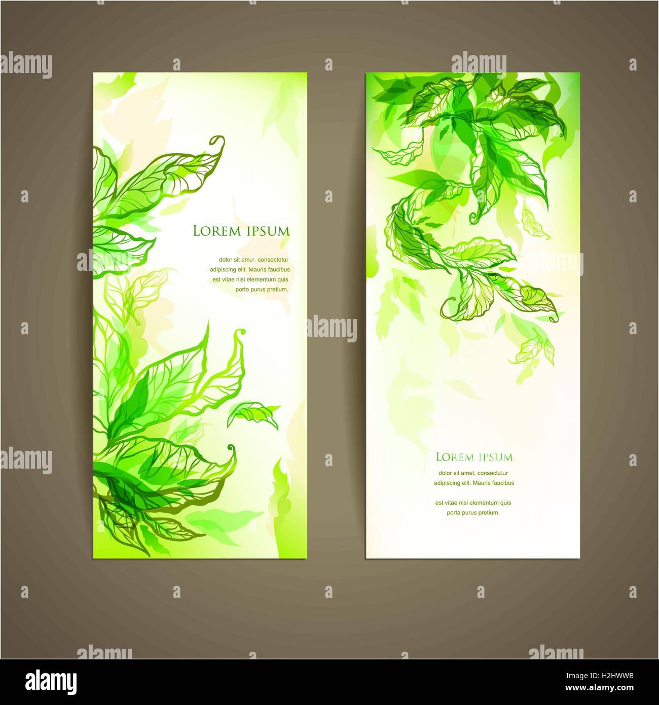 Set of abstract natural card Stock Vector Image & Art - Alamy