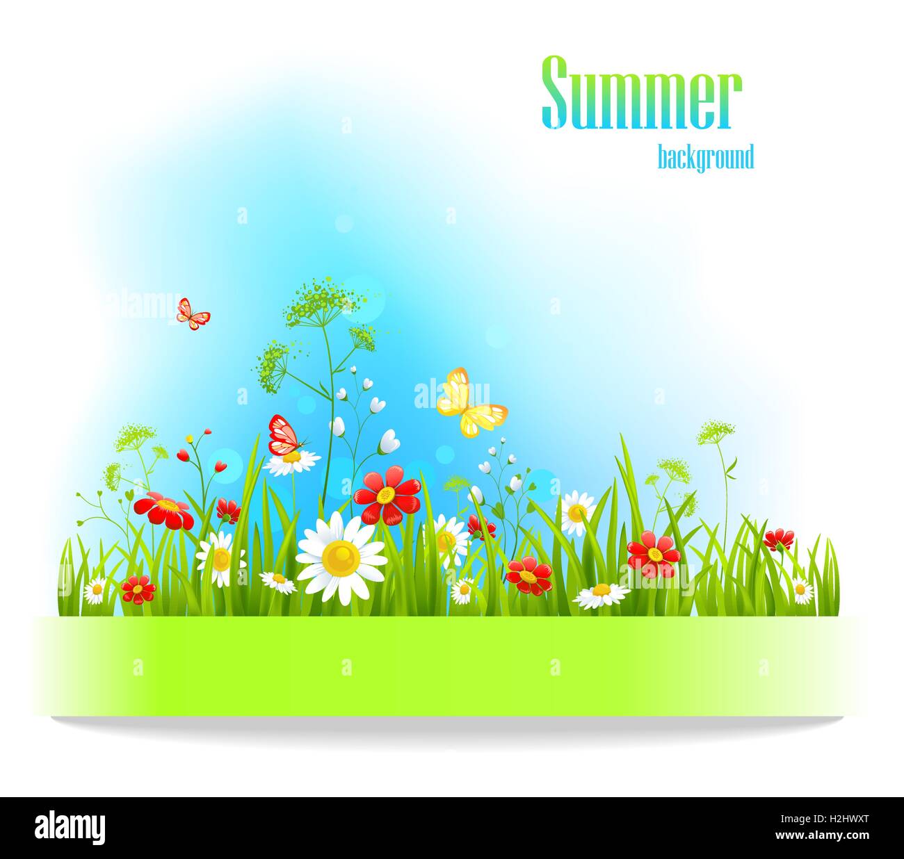 Summer positive floral background Stock Vector Image & Art - Alamy