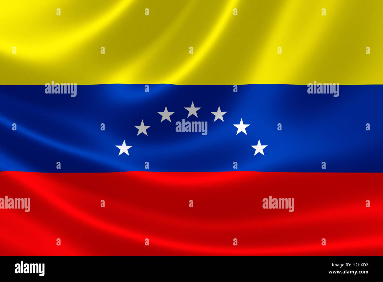 3D rendering of the flag of Venezuela on satin texture Stock Photo - Alamy
