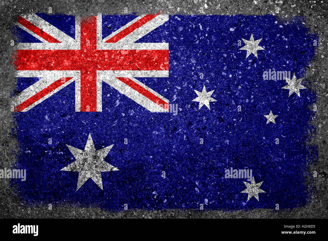 Flag of Australia painted on a wall Stock Photo - Alamy