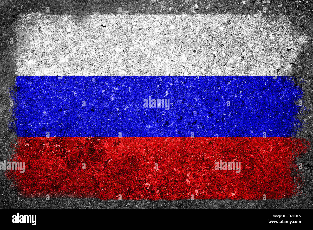 Flag of Russia spray painted on a concrete wall Stock Photo - Alamy