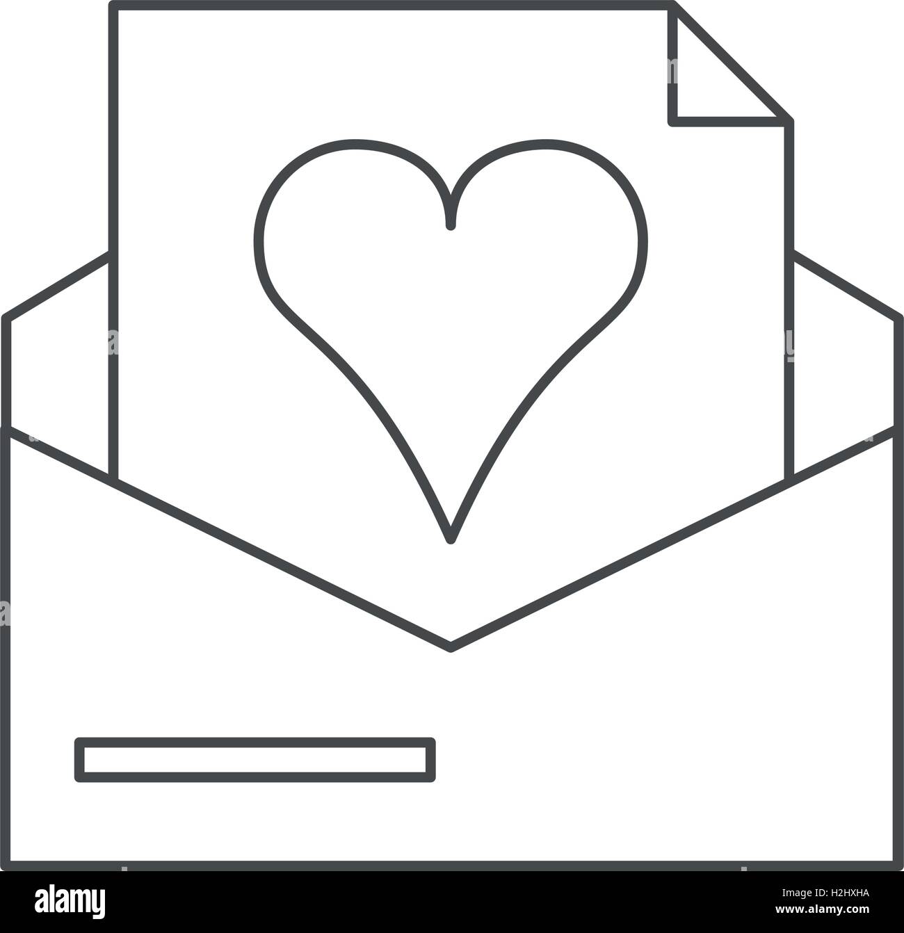 Isolated heart inside envelope design Stock Vector Image & Art - Alamy