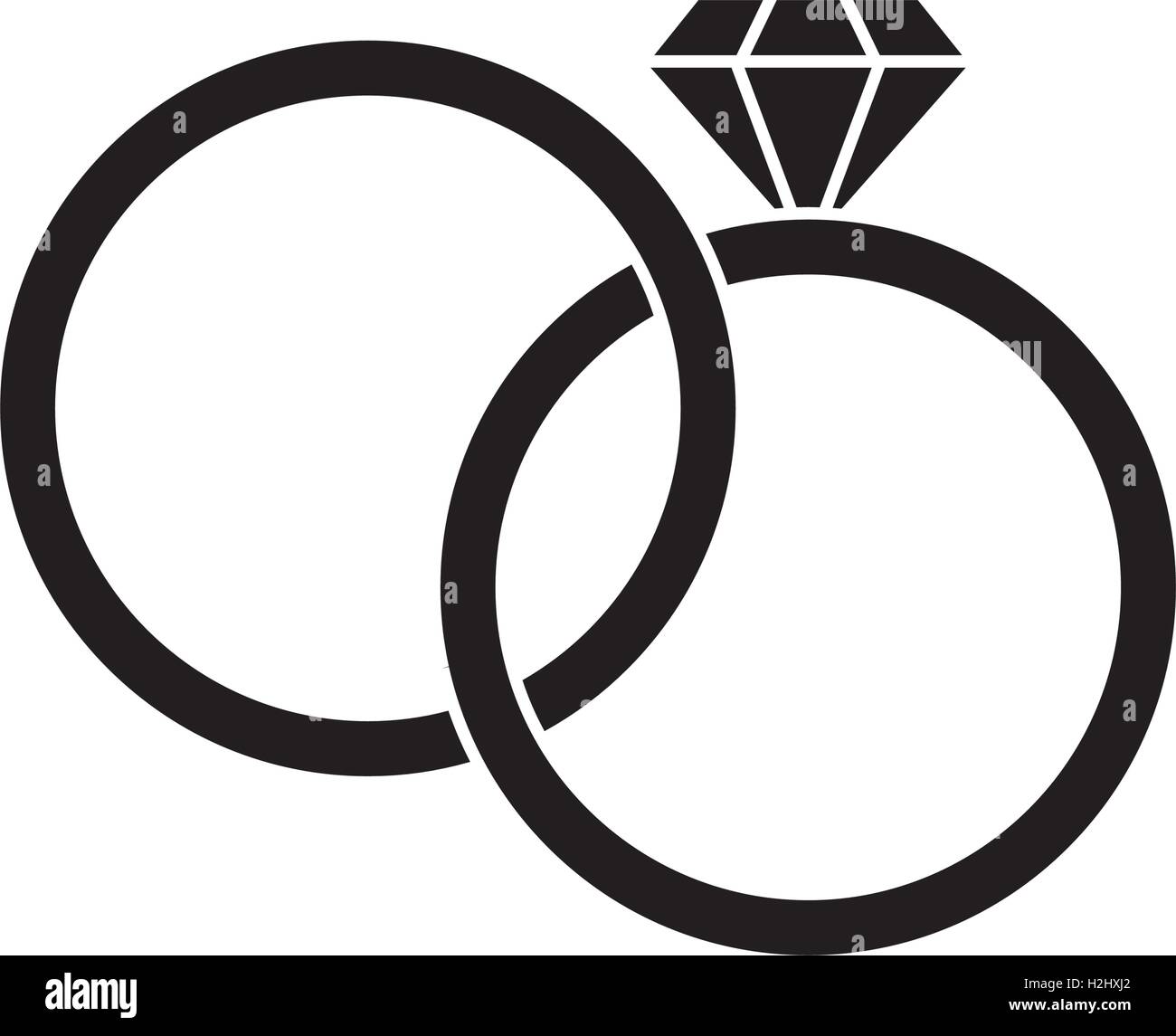 Isolated rings of wedding design Stock Vector Image & Art - Alamy