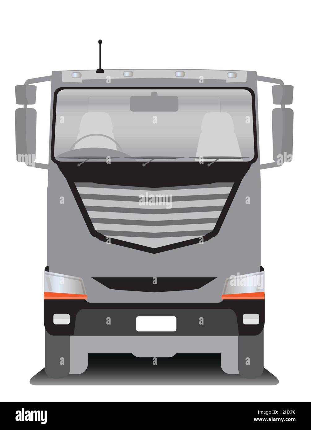 Front view of BIg Cargo truck Vector Illustration Stock Vector Image ...