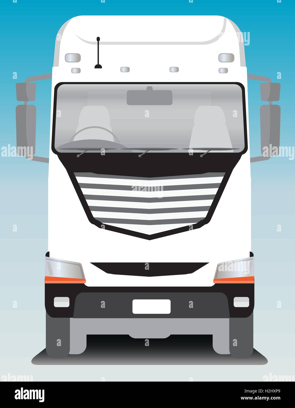 Front view of BIg Cargo truck Vector Illustration Stock Vector Image ...