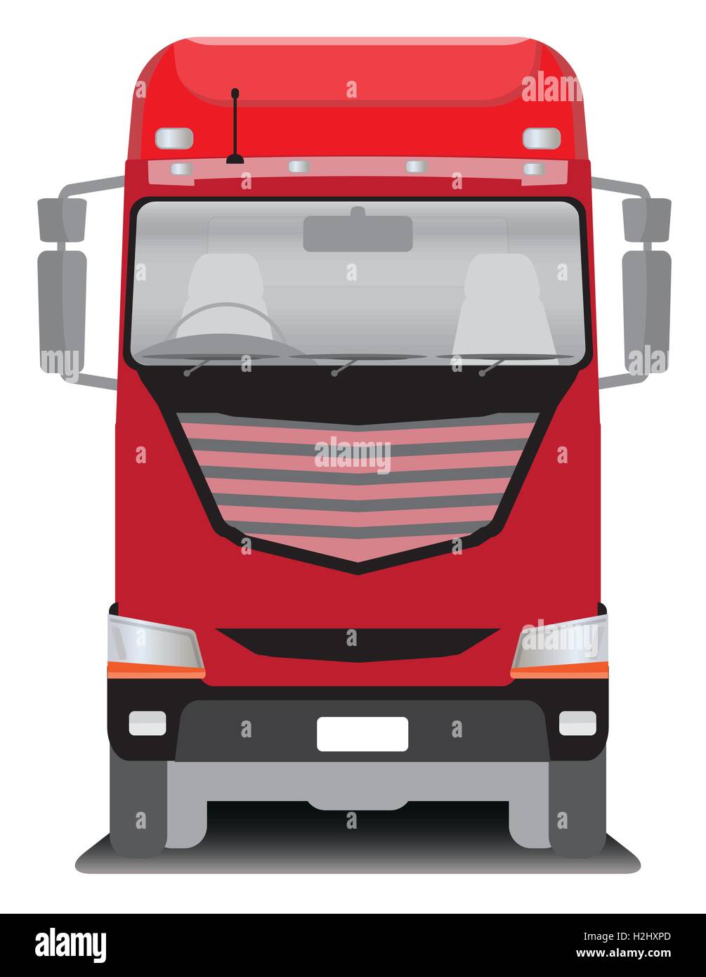 Front view of BIg Cargo truck Vector Illustration Stock Vector Image ...