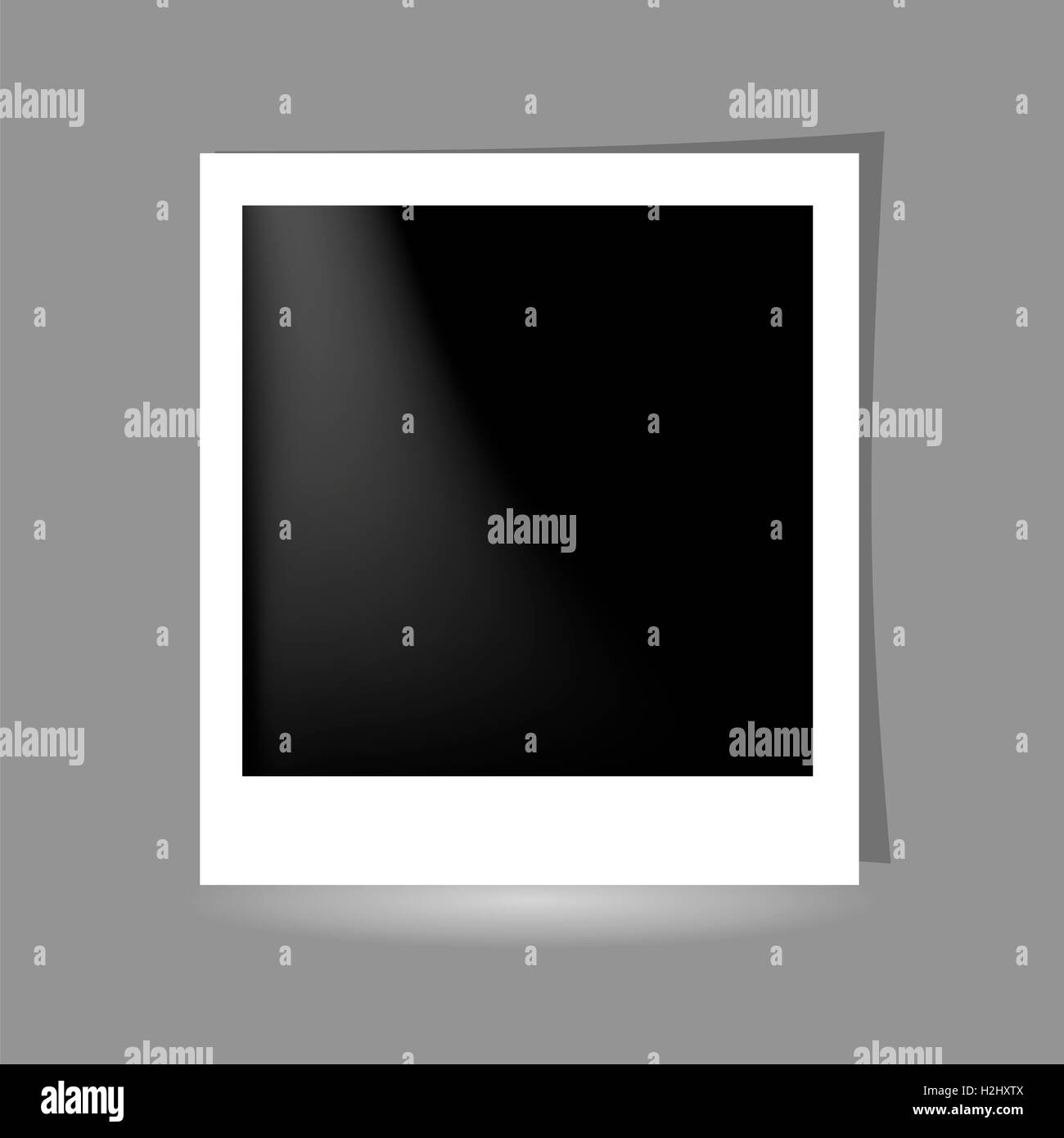 Template Photo Frame Design on Grey Background Stock Photo - Alamy