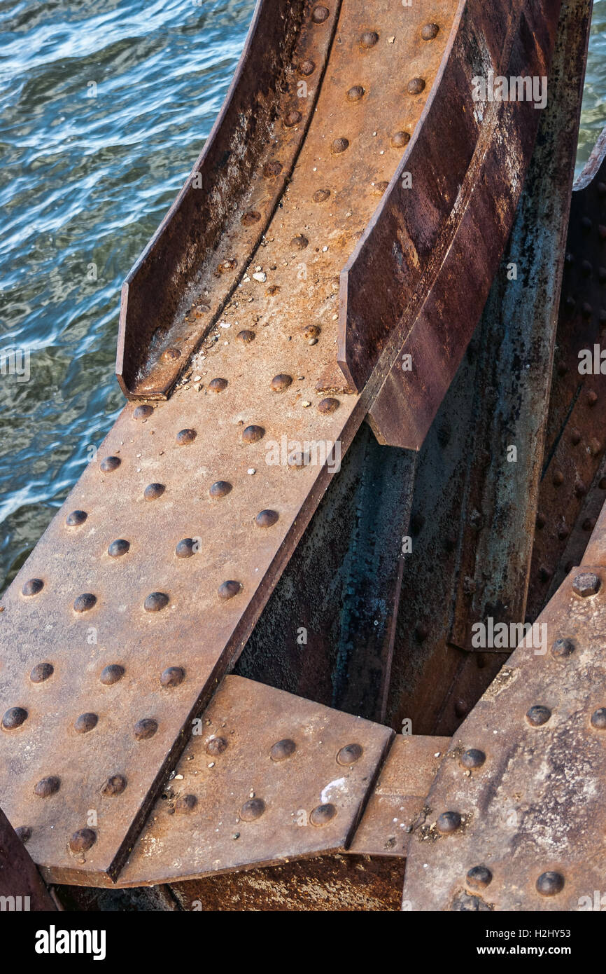 Old rusty bridge with rivets Stock Photo - Alamy