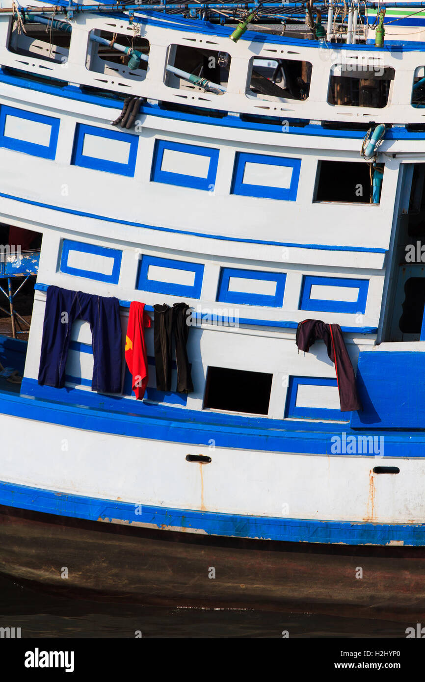 Thai fishing boat close up Stock Photo - Alamy