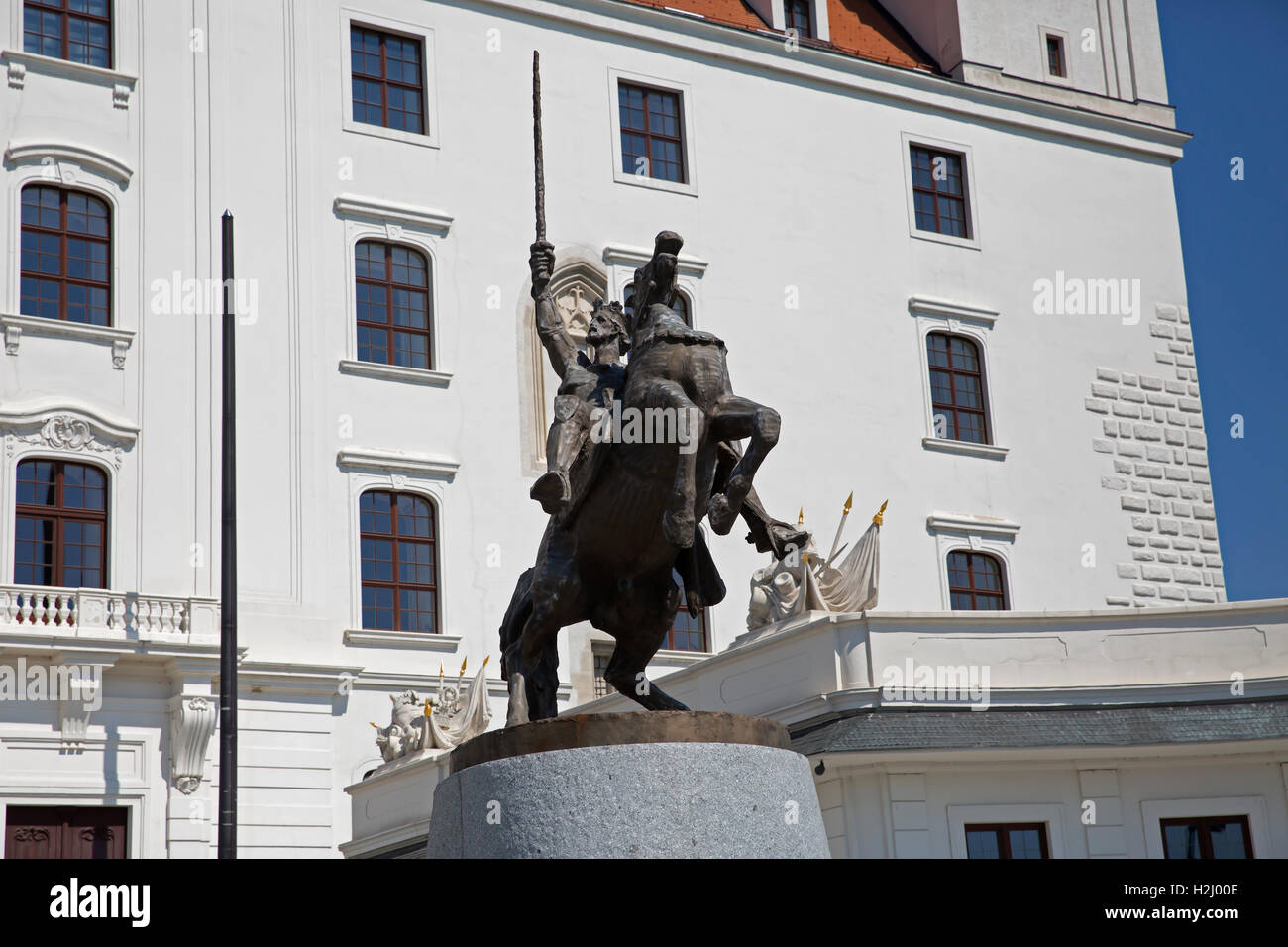 Statue in Bratislava Castle in Slovakia Stock Photo - Alamy