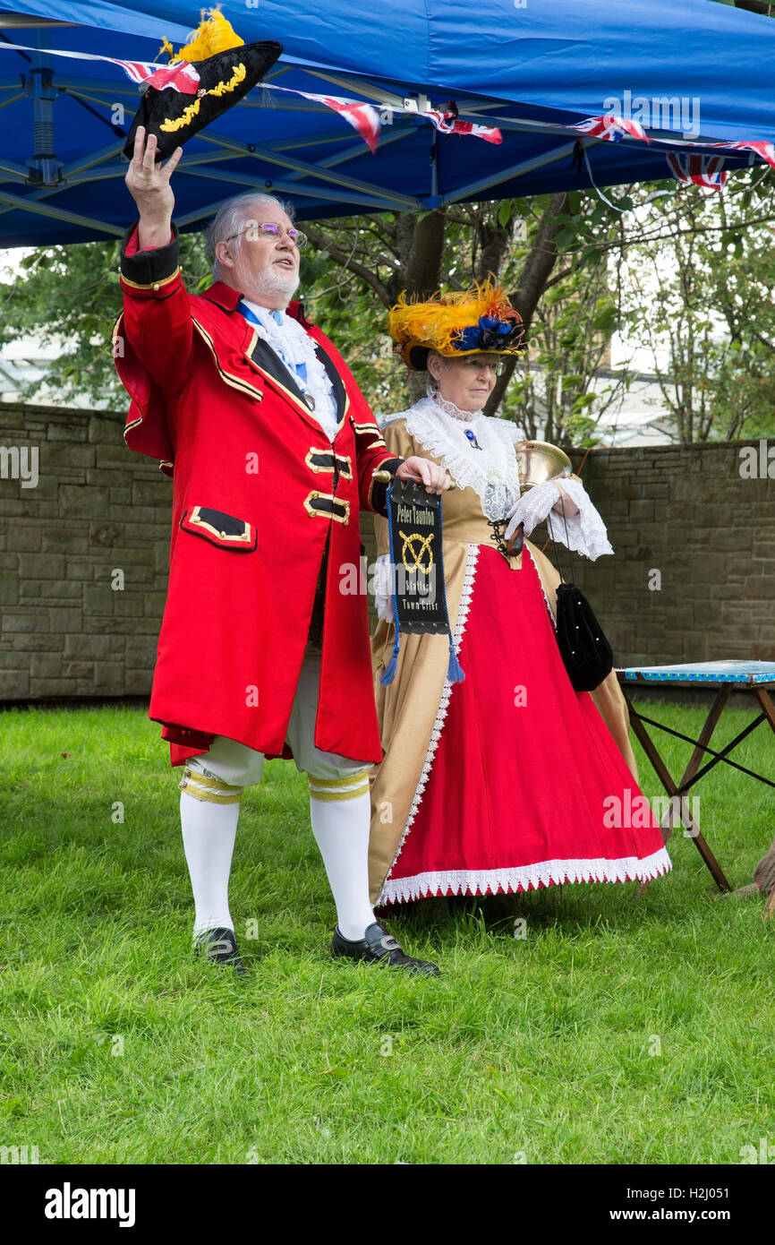 The Stafford Town Crier and his lady making a proclamation at the ...