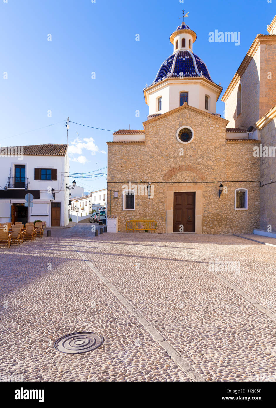 Altea old village Church typical Mediterranean at Alicante Stock Photo ...