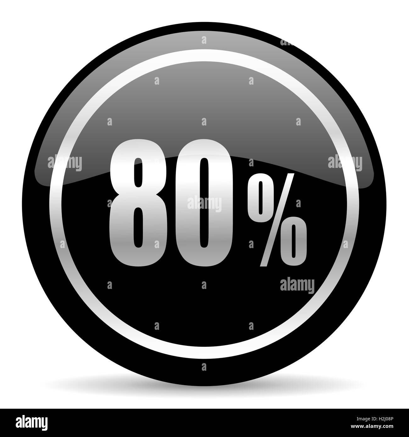 80 percent icon Stock Photo - Alamy