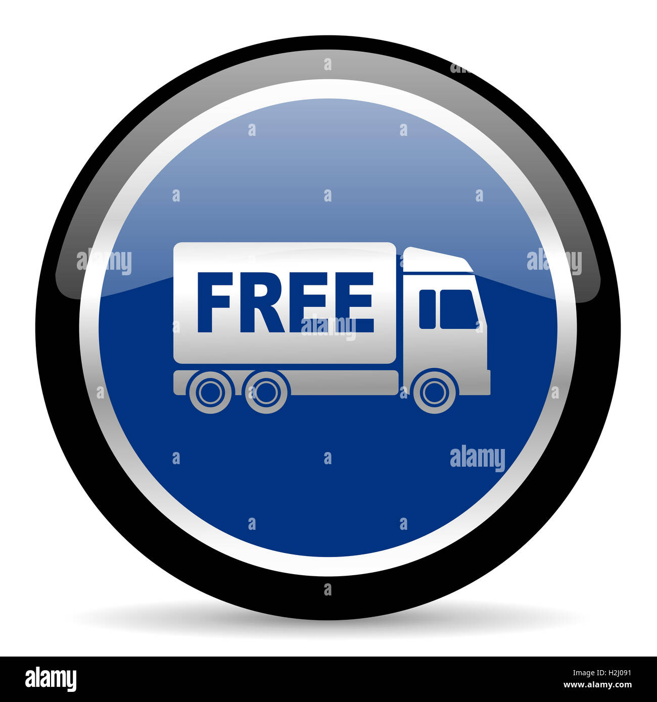 Free shipping blue label Cut Out Stock Images & Pictures - Alamy