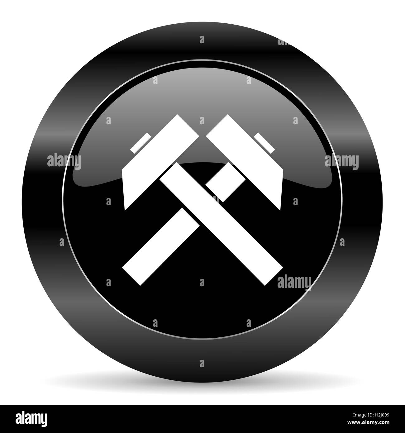 Mining symbol Black and White Stock Photos & Images - Alamy