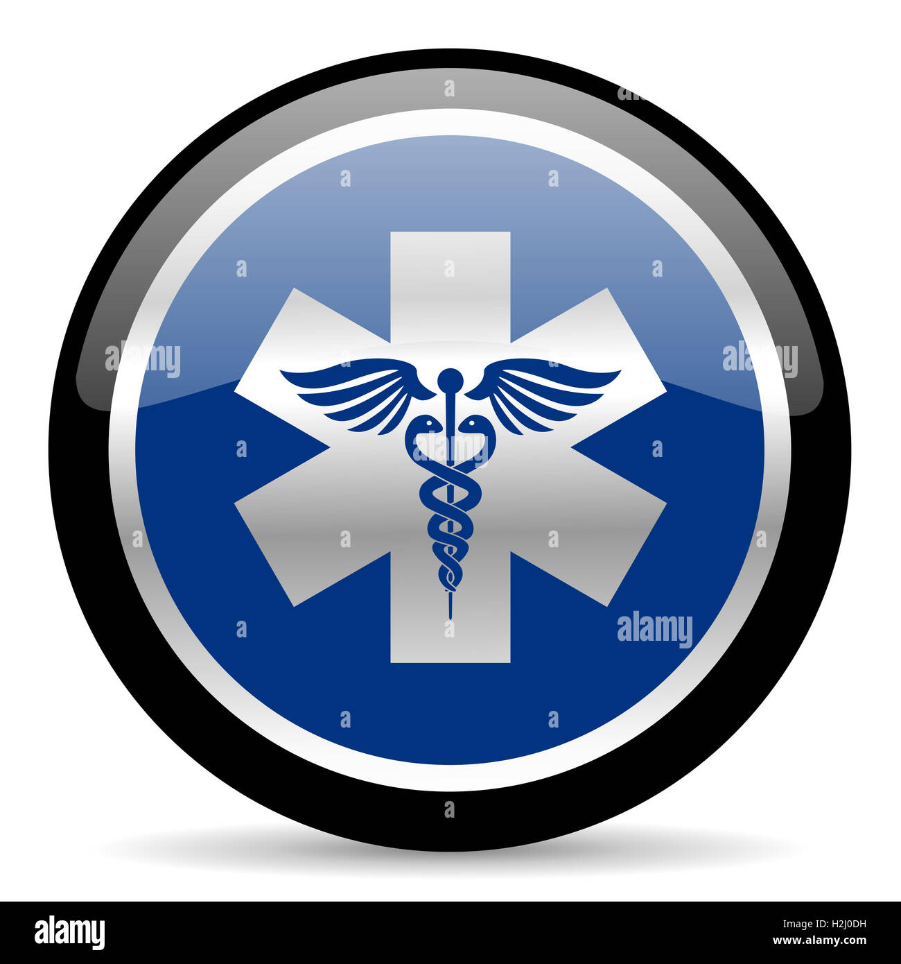 Emergency icon blue website Cut Out Stock Images & Pictures - Alamy