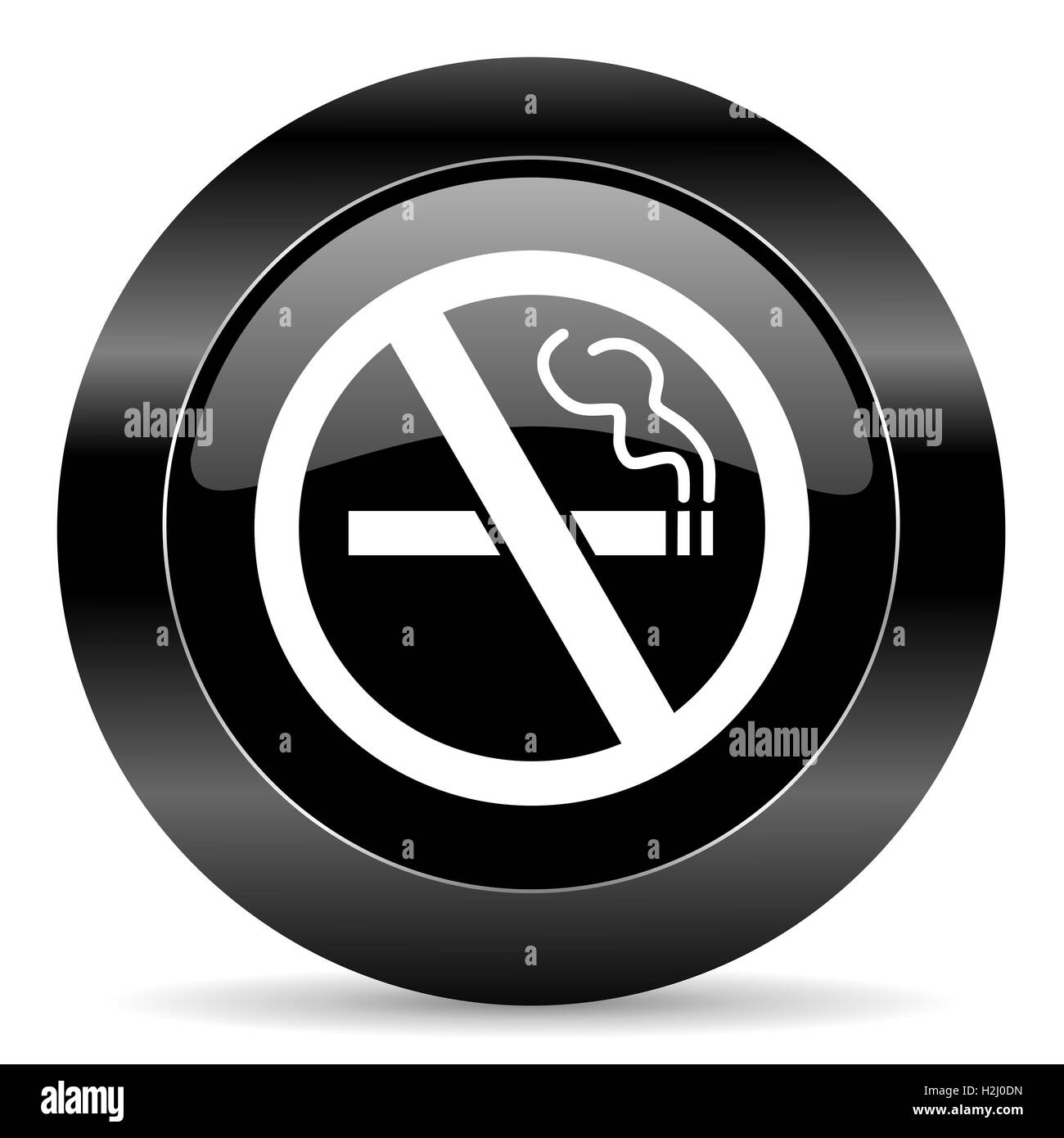 Smoking prohibited symbol sign Black and White Stock Photos & Images ...