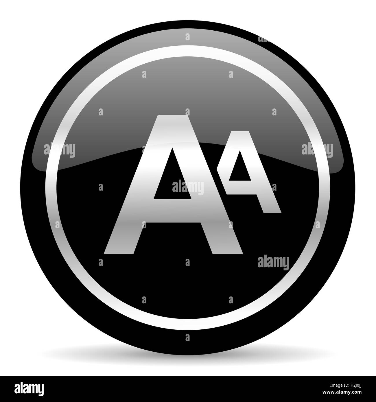 Alphabet icon Black and White Stock Photos & Images - Alamy