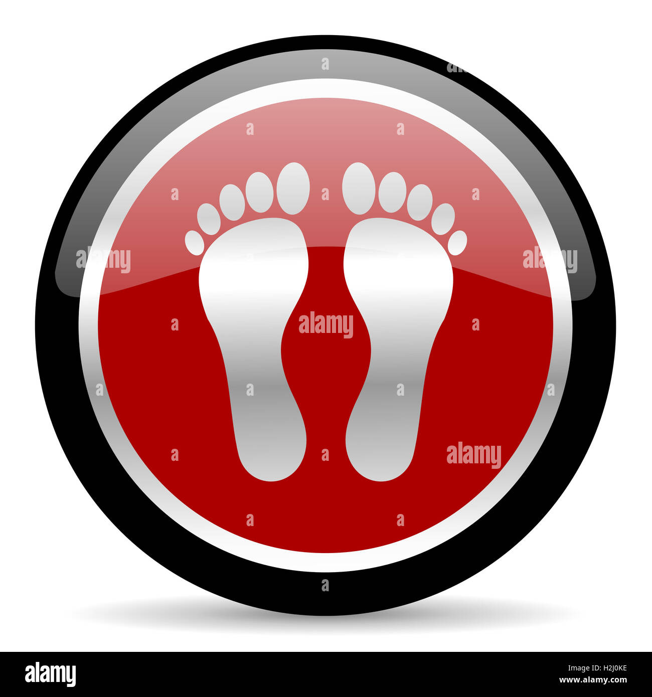 Foot print icon black hi-res stock photography and images - Alamy